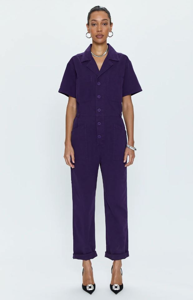 Lila Purple Grover Short Sleeve Field Suit | LilyRain